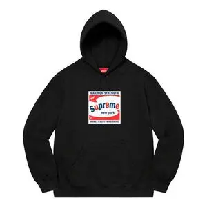 Supreme Shine Hooded Sweatshirt 'black White Red - Black/white/red