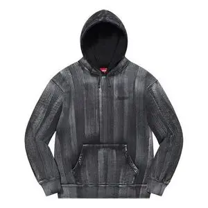 Supreme Brush Stroke Hooded Sweatshirt - Black/white