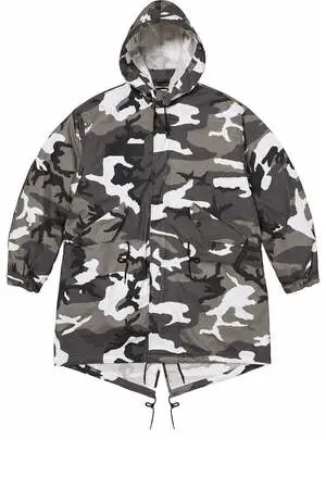 Supreme X Futura Fishtail Parka - Black/white/grey
