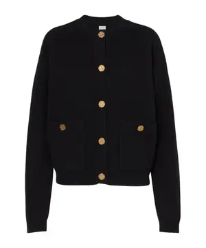 TOTEME Wool And Cashmere-blend Cardigan - Black