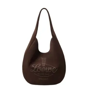 Loewe Roomy Logo-print Tote Bag - Dark Brown