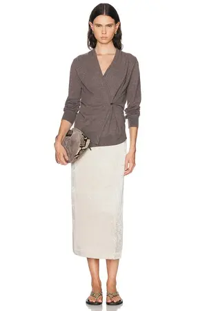 RÓHE Twisted Ballet Cardigan - Mud