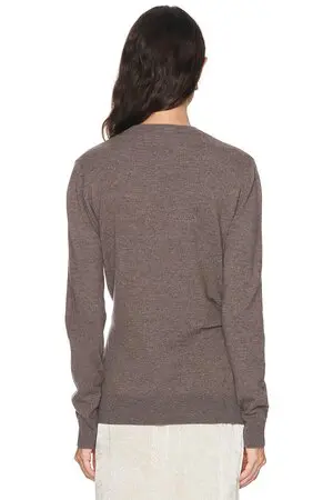 RÓHE Twisted Ballet Cardigan In Taupe