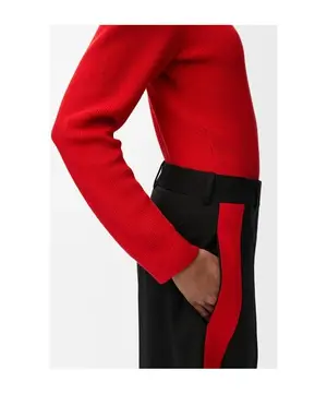 Loewe Tailored Wide-leg Trousers With Contrast Stripe Detail