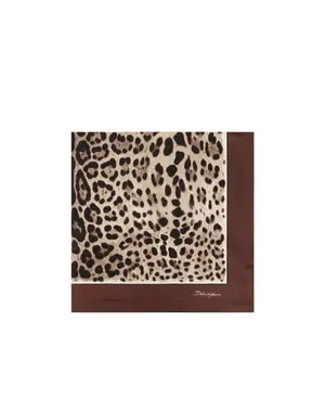 Dolce & Gabbana Dolce Gabbana Leopard Printed Square Scarf