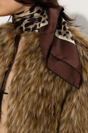 Dolce & Gabbana Dolce Gabbana Leopard Printed Square Scarf