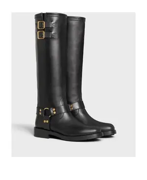 Celine High Boot Biker In Calfskin Vegetal Tanning
