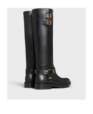 Celine High Boot Biker In Calfskin Vegetal Tanning