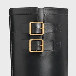 Celine High Boot Biker In Calfskin Vegetal Tanning