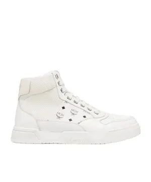 Mcm Logo Logo High-top Skate Shoes - White