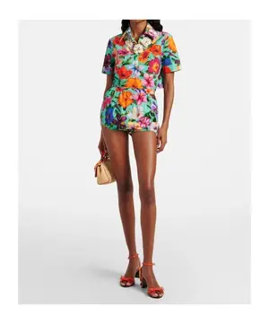 Dolce & Gabbana Floral Cotton Puffed Shorts