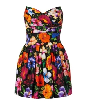 Dolce & Gabbana Floral Cotton Minidress - Multicolor