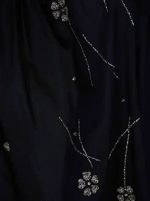 FORTE_FORTE Embroidered Floral Shirt - Black