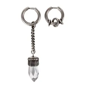 ANN DEMEULEMEESTER Vira Earrings With Quartz - Ancient Silver