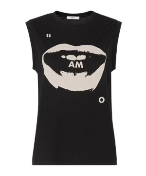 Fendi Jersey Top With Ti Amo Print