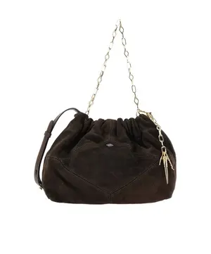 Ba&sh Chain Strap Suede Shoulder Bag