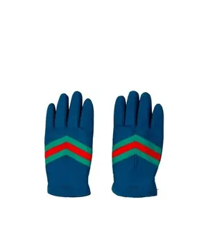 Gucci Webbing Striped Gloves