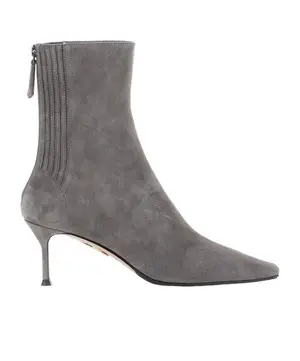 AQUAZZURA Pointed Toe Heeled Boots - Grey