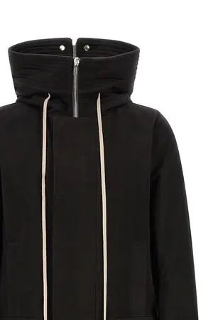 Rick Owens Drawstring-hood Zipped Coat