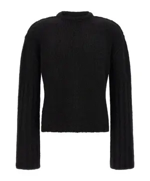 Rick Owens Ribbed-knit Long-sleeve Sweater - Black