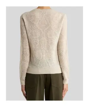 Etro Wool Jacquard Sweater With Placed Motif
