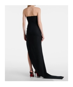 David Koma Cutout Asymmetric Wool-blend Gown