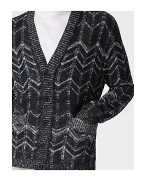 Missoni Chevron Ribbed-trim Cardigan
