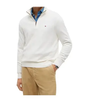 Tommy Hilfiger Mock Neck Quarter-zip Jumper With Cashmere