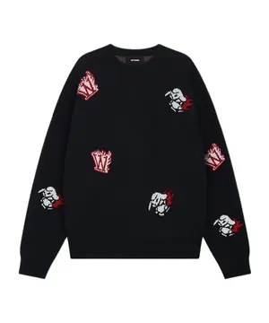 We11Done Crew-neck Sweater - Navy Blue