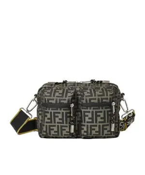 Fendi Superlight Ff Zucca Fabric Camera Case Bag - Brown