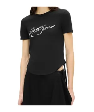 ANN DEMEULEMEESTER Floor Micro T-shirt - Black