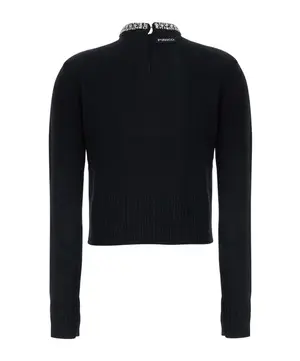 Pinko Embellished Knitted Jumper - Black