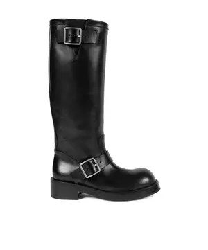 ANN DEMEULEMEESTER Arwa Engineer High Boots - Black