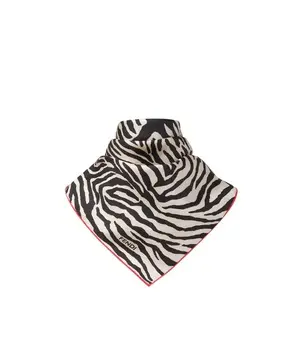 Fendi Silk Foulard With Tiger Animalier Print - Multi-color