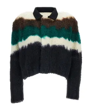Sacai Button-up Sweater - Multi-color