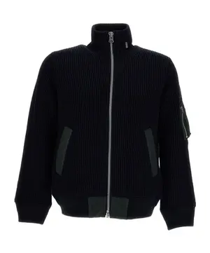 Sacai Zip-up Sweater - Blue