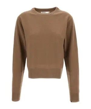 Extreme Cashmere Crew-neck Ribbed-trim Sweater - Brown