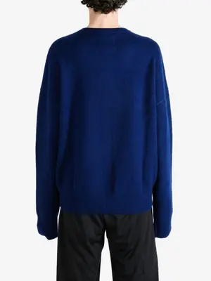 Extreme Cashmere Long-sleeved Half-zip Jumper - Blue