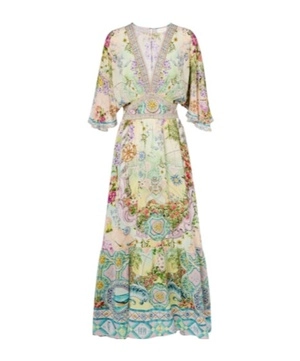 Camilla Embellished Silk Maxi Dress - Nude