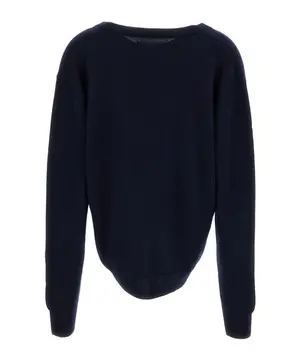 Extreme Cashmere Long-sleeved V-neck Jumper - Blue