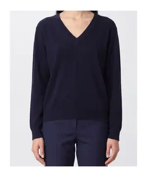 Extreme Cashmere Long-sleeved V-neck Jumper - Blue