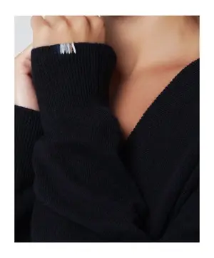 Extreme Cashmere Long-sleeved V-neck Jumper - Blue