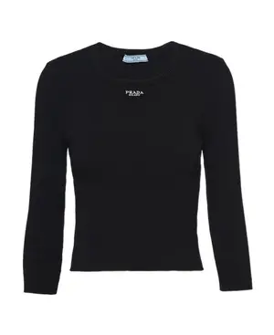 PRADA Prada Cotton Ribbed Knit Sweater