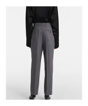 TOTEME Low-rise Wool-blend Flannel Straight Pants