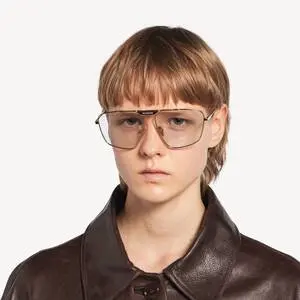 Balenciaga Navigator Sunglasses In Gold
