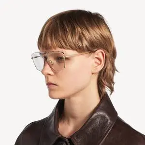 Balenciaga Navigator Sunglasses In Gold