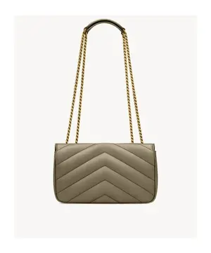 Saint Laurent Loulou Small Matelassé Lambskin Shoulder Bag - Dark Moss