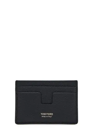 TOM FORD Grained Leather Card Holder - Black