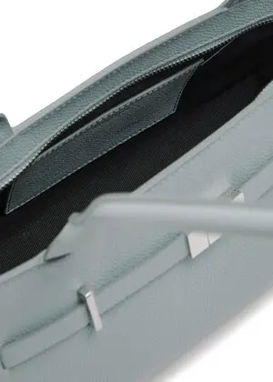 DEMELLIER Grained Leather Shoulder Bag - Blue