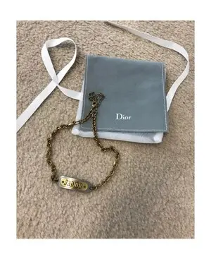 Dior Metal Logo Necklace